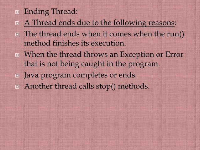 Unit 4 exceptions and threads | PPT