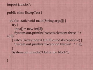 Unit 4 exceptions and threads | PPT