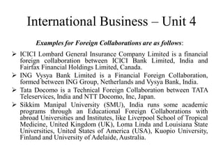 Unit 4 international business 6th semester bbm notes pdf | PPT