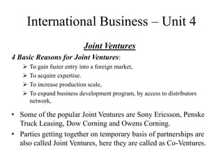 Unit 4 international business 6th semester bbm notes pdf | PPT