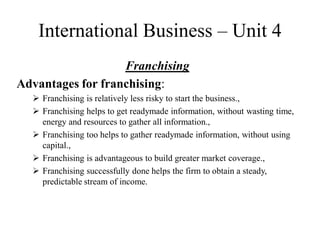 Unit 4 international business 6th semester bbm notes pdf | PPT
