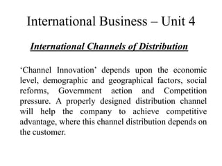 Unit 4 international business 6th semester bbm notes pdf | PPT