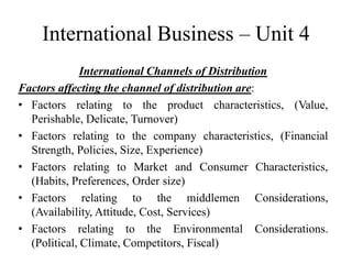 Unit 4 international business 6th semester bbm notes pdf | PPT