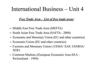 Unit 4 international business 6th semester bbm notes pdf | PPT