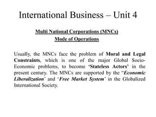 Unit 4 international business 6th semester bbm notes pdf | PPT