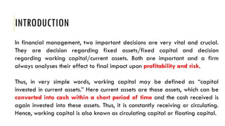 Unit 4 Introduction to working capital_JNTUA MBA Syllabus | PPT
