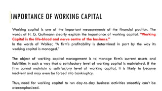 Unit 4 Introduction to working capital_JNTUA MBA Syllabus | PDF