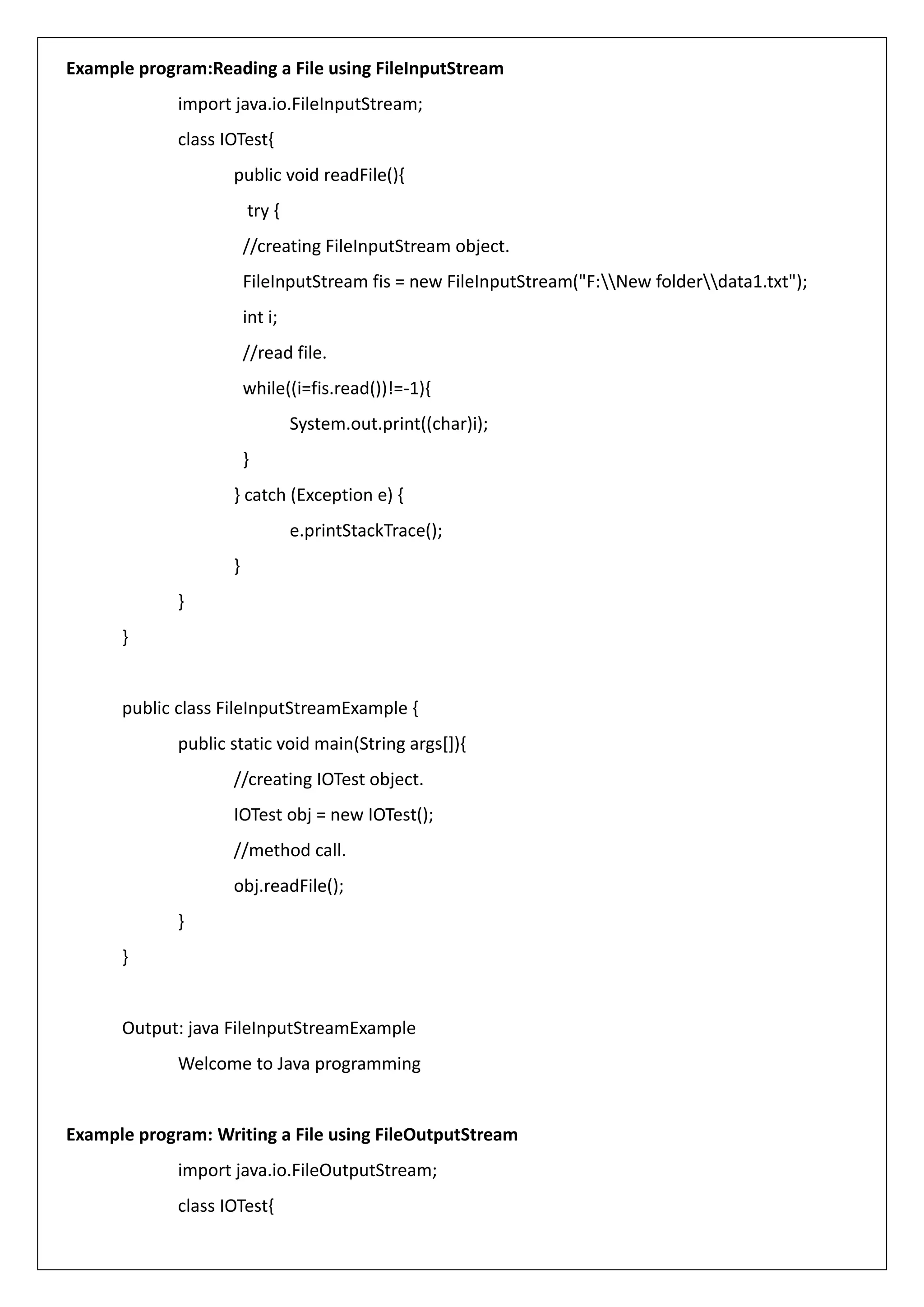 UNIT4-IO,Generics,String Handling.pdf Notes | PDF