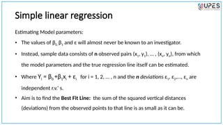 Unit4- Lecture1.pptx simple linear regression | PPTX