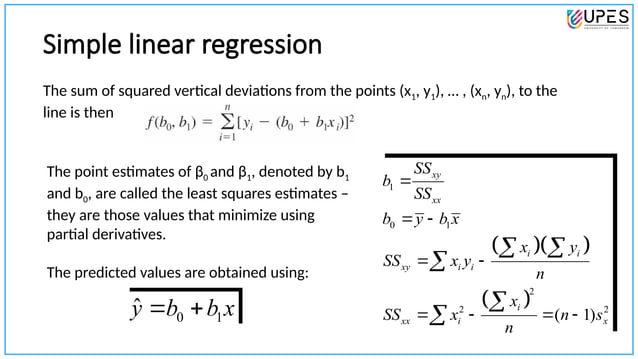 Unit4- Lecture1.pptx simple linear regression | PPTX