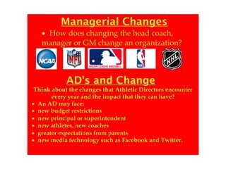 Unit 4 Managing Change In Sport Culture, Innovation And Diversity | PPTX