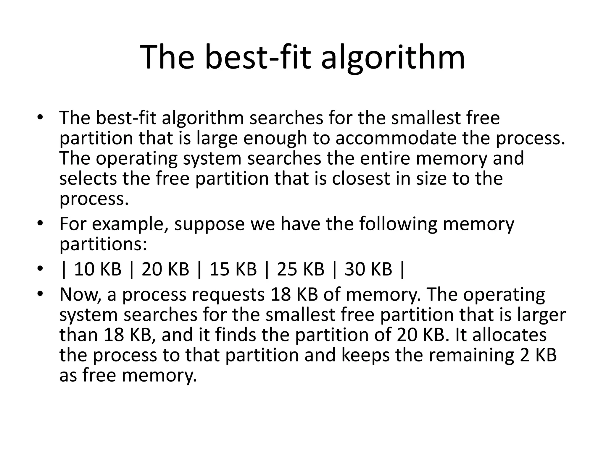 Unit 4-Memory Management - operating systems.pptx | Operating Systems | Computer Software and ...