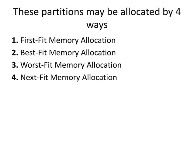 Unit 4-Memory Management - operating systems.pptx | Operating Systems | Computer Software and ...