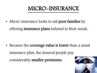 micro insurance and its products , Regulation by law | PPTX