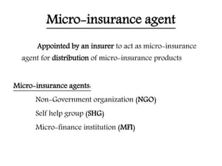 micro insurance and its products , Regulation by law | PPTX