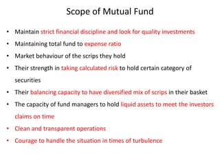 Unit 4 mutual funds | PPTX