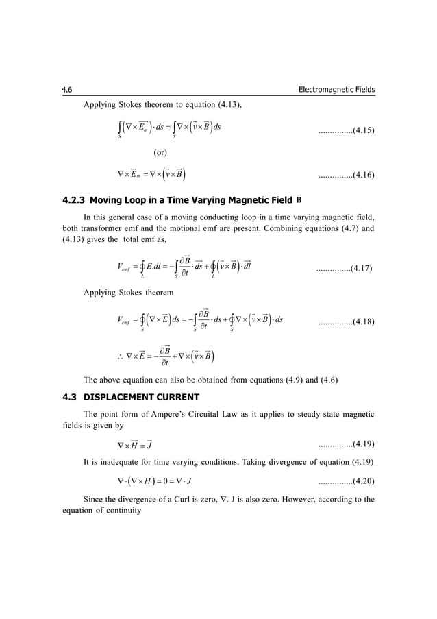 Time Varying Fields And Maxwells Equations Unit 4 Notes Pdf