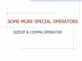 c++ programming Unit 4 operators | PPTX