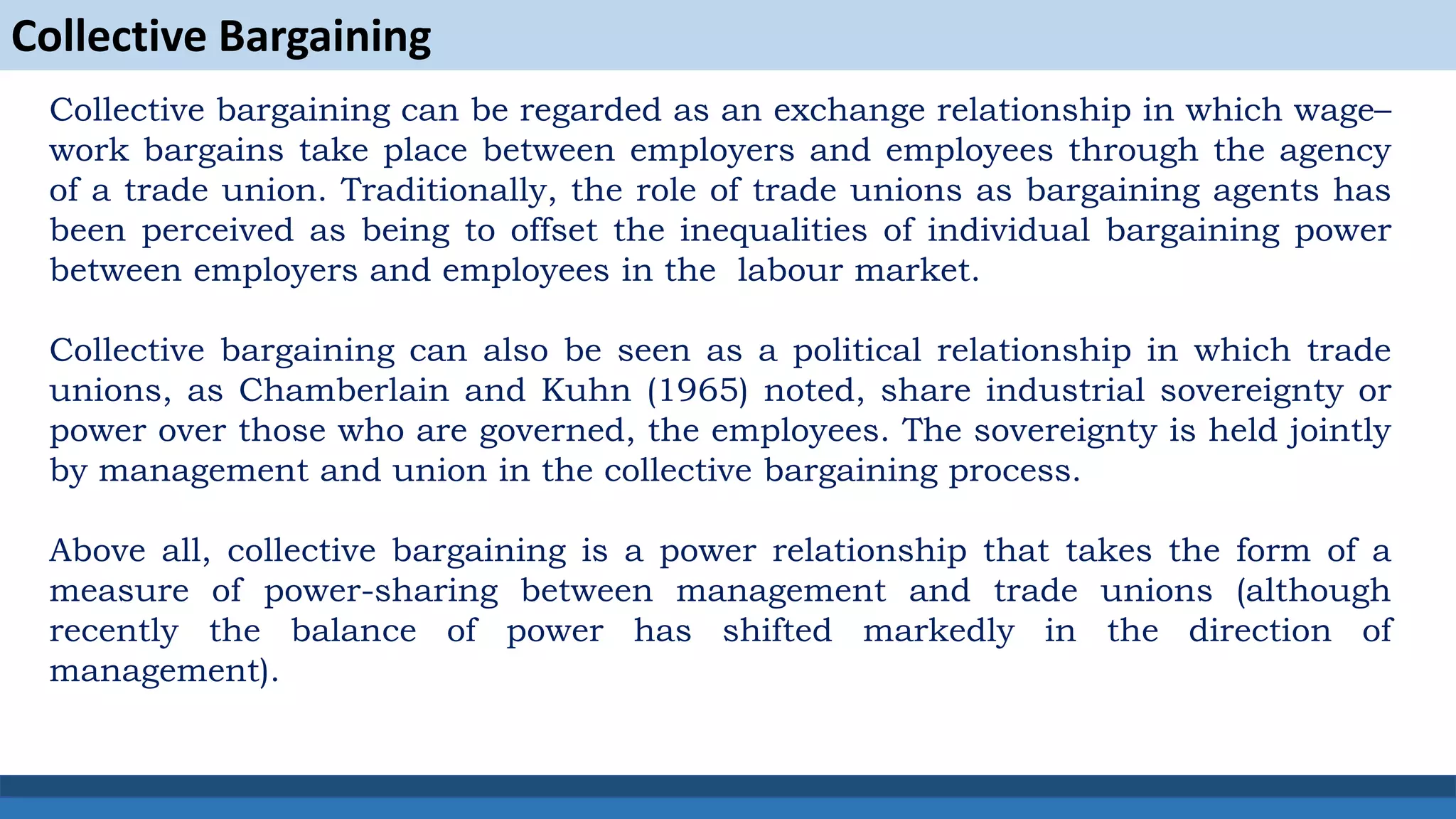 Collective Bargaining and Trade Unions | PDF