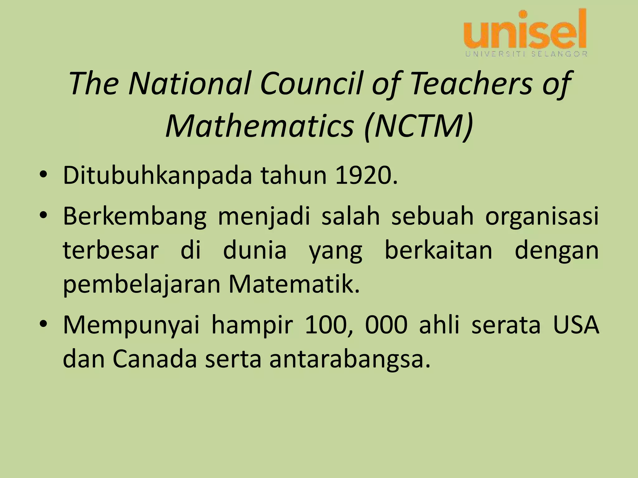 Unit 4 prinsip nctm | PPTX