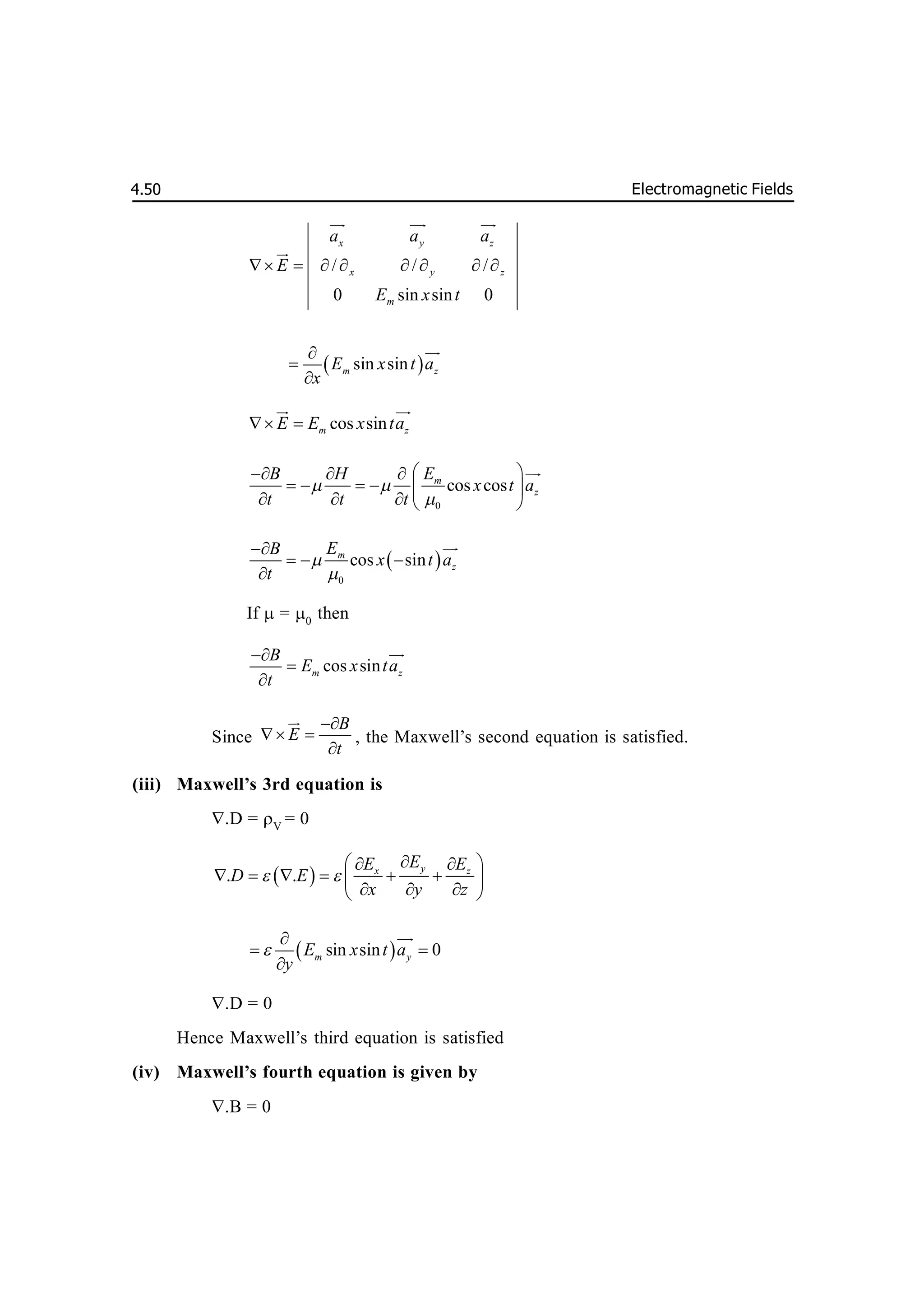 Time Varying Fields And Maxwells Equations Unit4 Problems Pdf