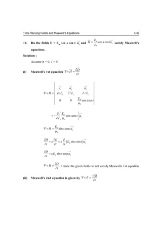 TIME-VARYING FIELDS AND MAXWELL's EQUATIONS -Unit4- problems | PDF