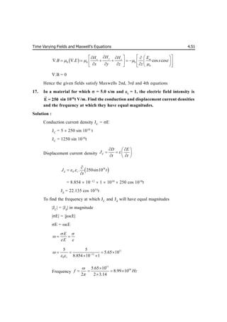 TIME-VARYING FIELDS AND MAXWELL's EQUATIONS -Unit4- problems | PDF