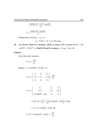 TIME-VARYING FIELDS AND MAXWELL's EQUATIONS -Unit4- problems | PDF