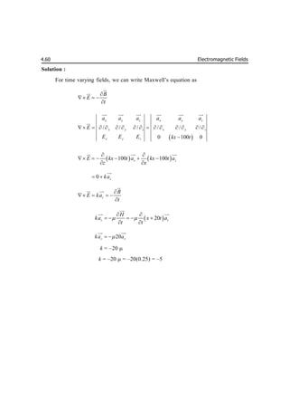 TIME-VARYING FIELDS AND MAXWELL's EQUATIONS -Unit4- problems | PDF