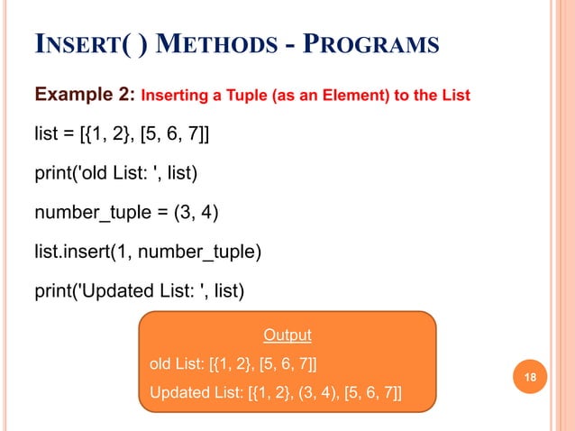 Unit 4 python -list methods | PPT