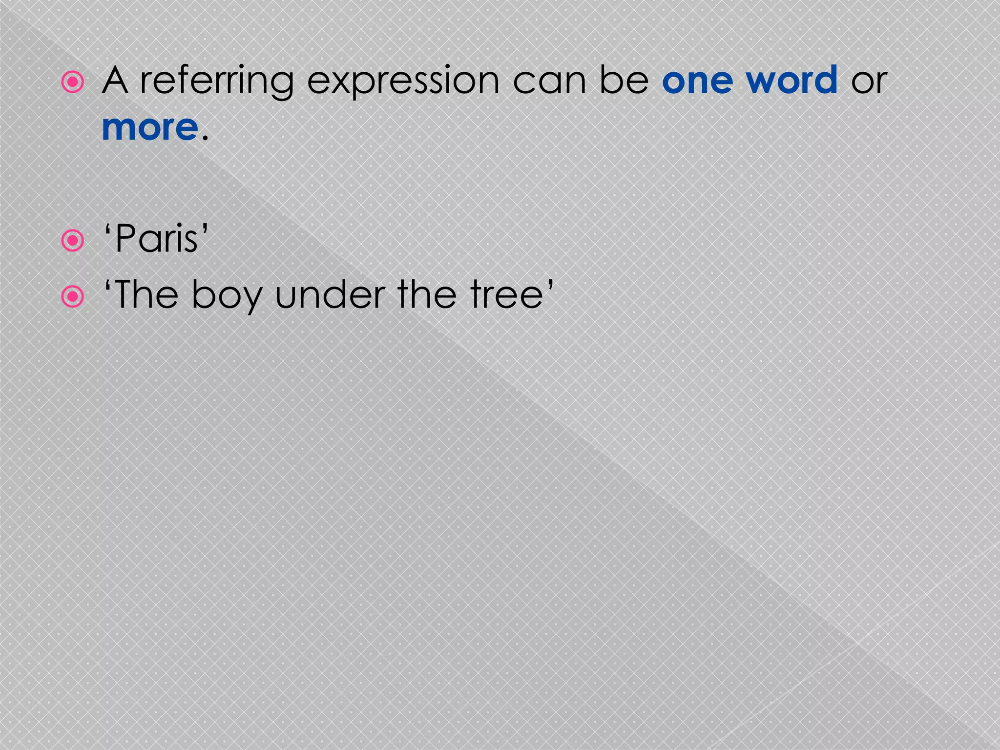 Unit 4 - Referring Expressions | PPTX