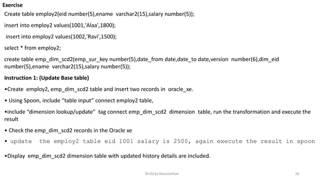 Unit 4- Slowly Changing Dimension Type 2 (SCD 2)- OER ETL | PPTX ...