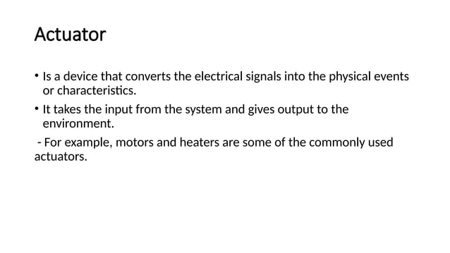 Internet Of Things Iot Sensors And Actuators Iot Pptx