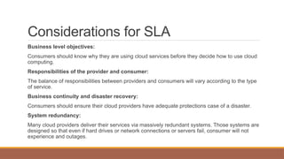 Service level agreement in cloud computing | PPT