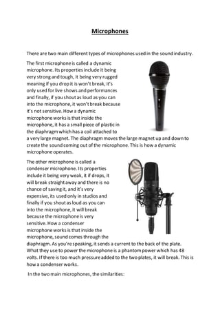 Unit 4 task 2 - microphones | DOCX