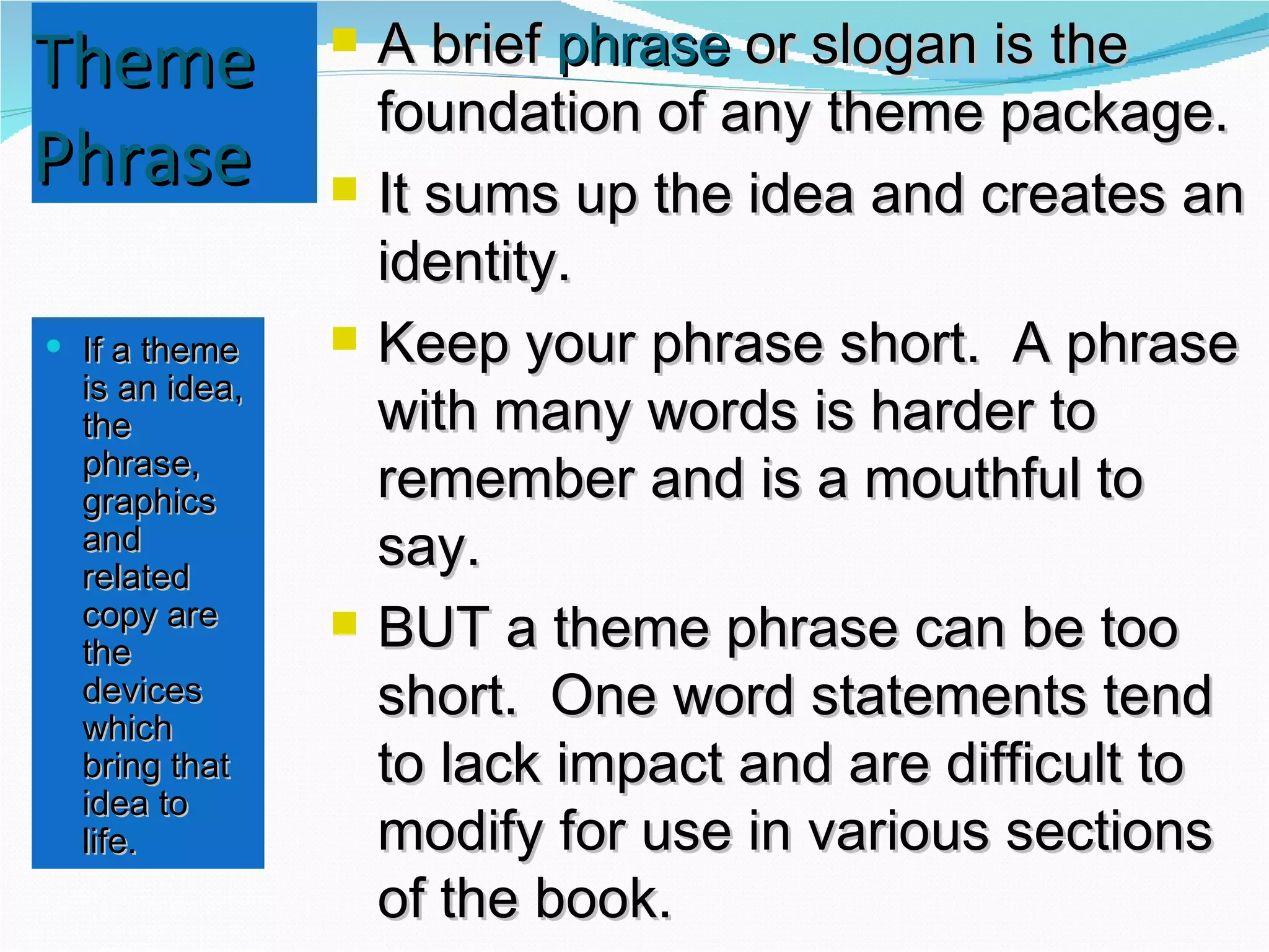 Unit 4 Theme Development | PPT