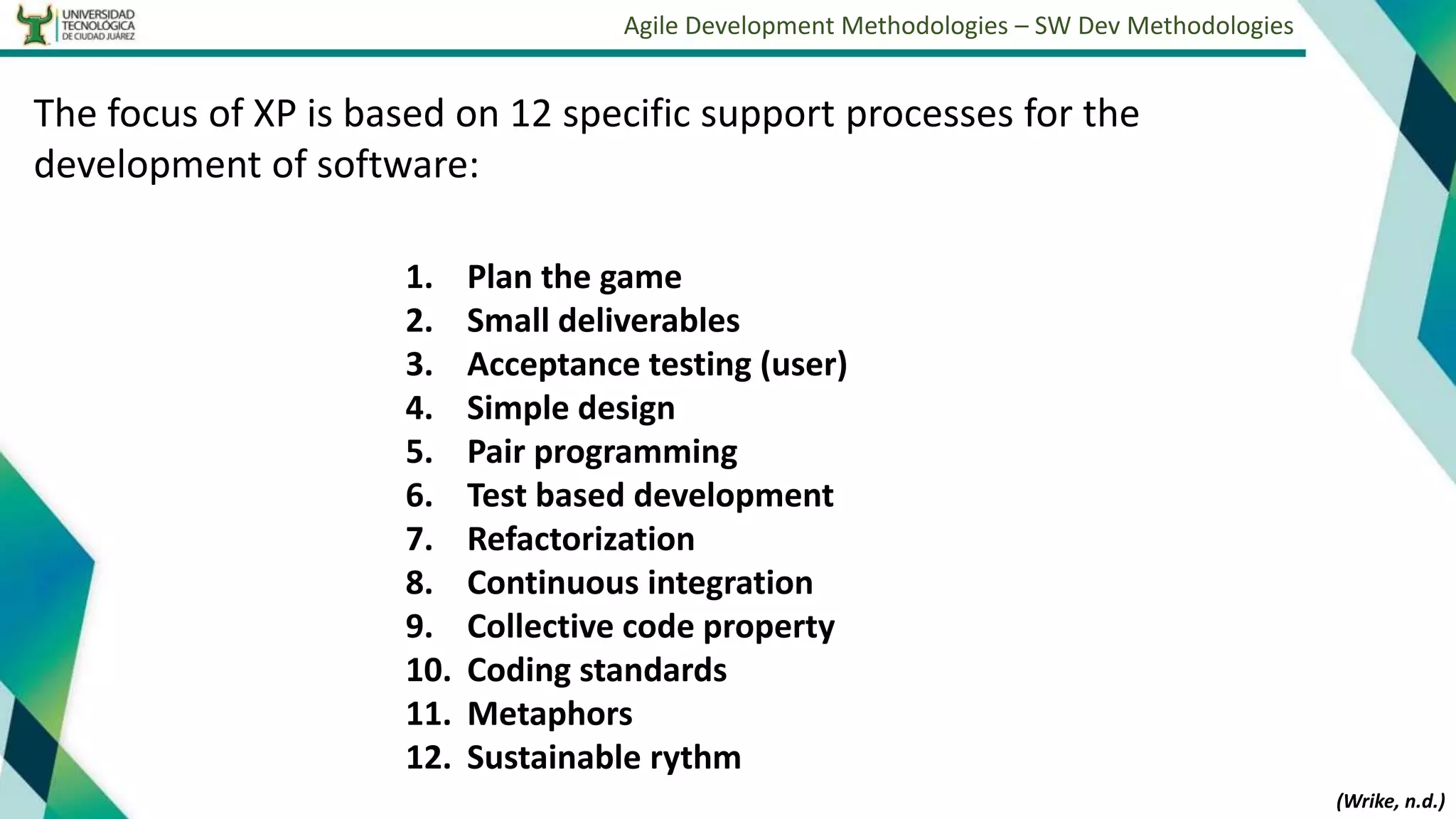 UNIT 4 - Topic 2 - Agile Development Methodologies (2 - XP).pdf | Computer Software and ...