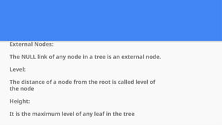 Tree structure and its definitions with an example | PPTX