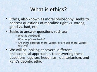 Utilitarianism Ethics