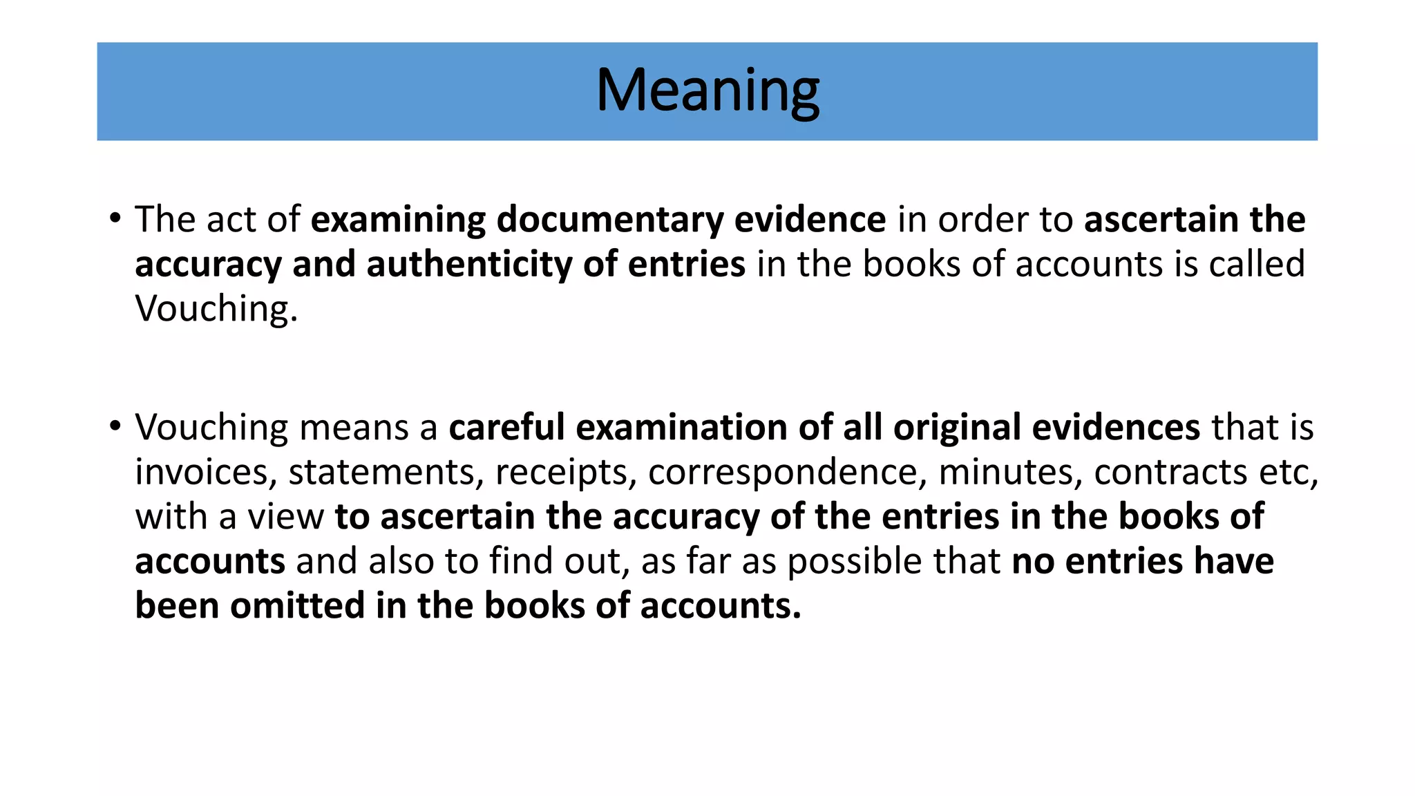 Unit 4 Vouching | PPTX