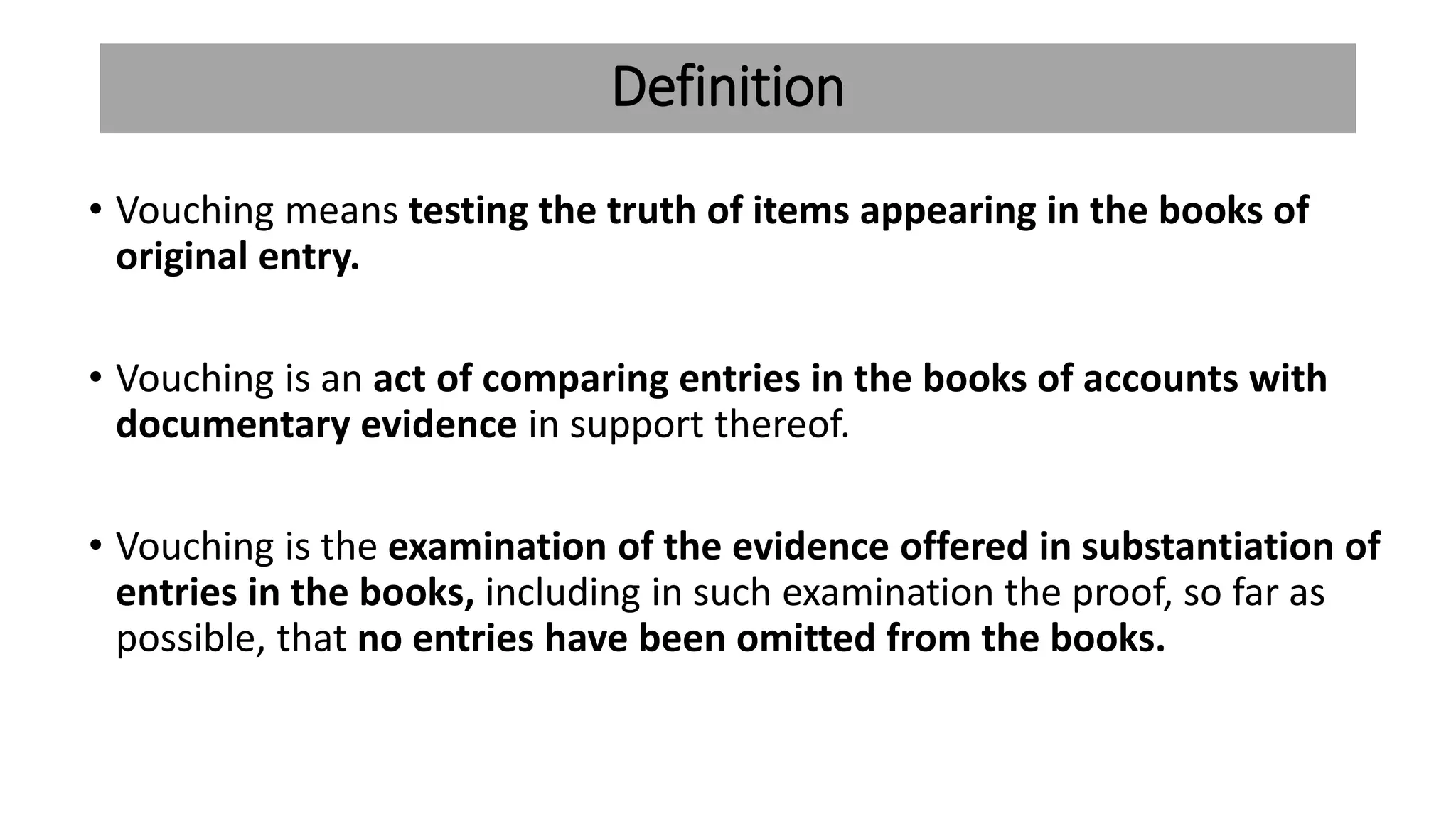 Unit 4 Vouching | PPTX