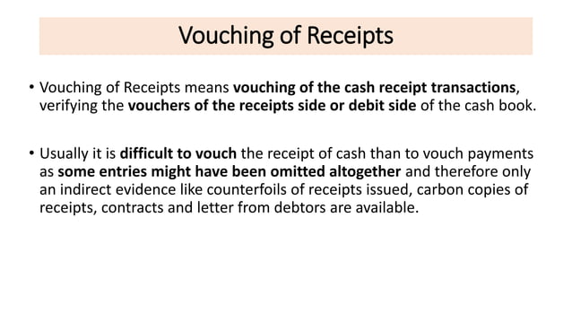 Unit 4 Vouching | PPTX
