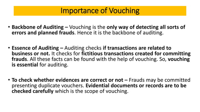 Unit 4 Vouching | PPTX