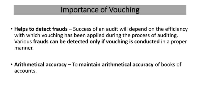 Unit 4 Vouching | PPTX