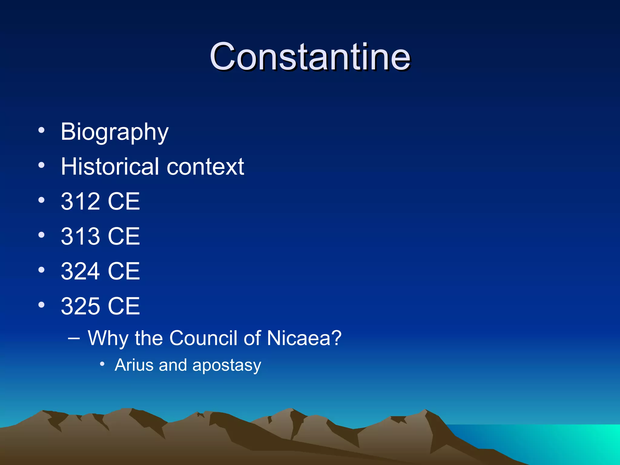 Constantine and Unit 4 conclusion slides | PPT