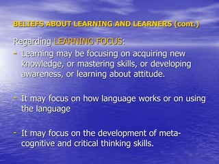 Your beliefs about Language,Learning & Teaching.ppt