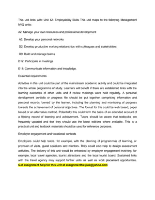 UNIT 41: PERSONAL AND PROFESSIONAL DEVELOPMENT | DOCX