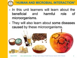 Human & microbial interaction | PPTX