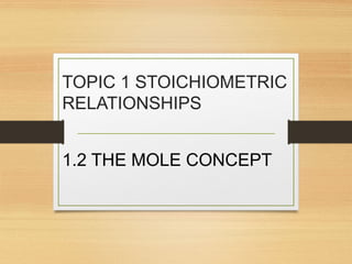 Comprehensive Guide to Stoichiometric Relationships and Mole Concept in ...