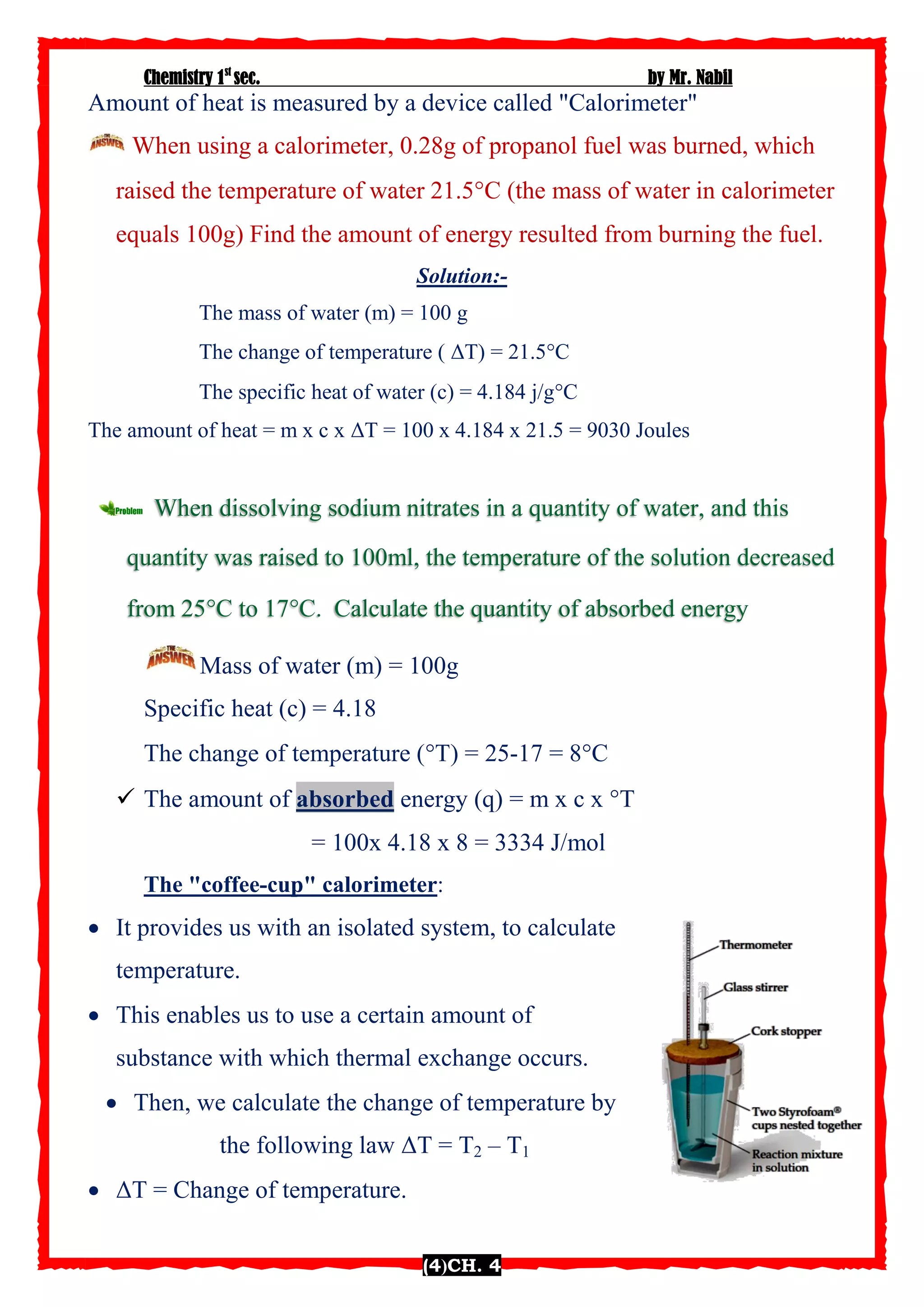 Unit 4 thermochemistry | PDF